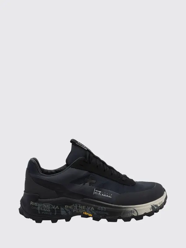 Premiata Devin Technical Fabric Sneakers With Serrated Vibram Sole - Blue