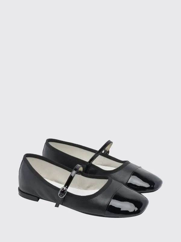 Repetto Georgiana Calf Leather Mary Jane Flats With Patent Toe