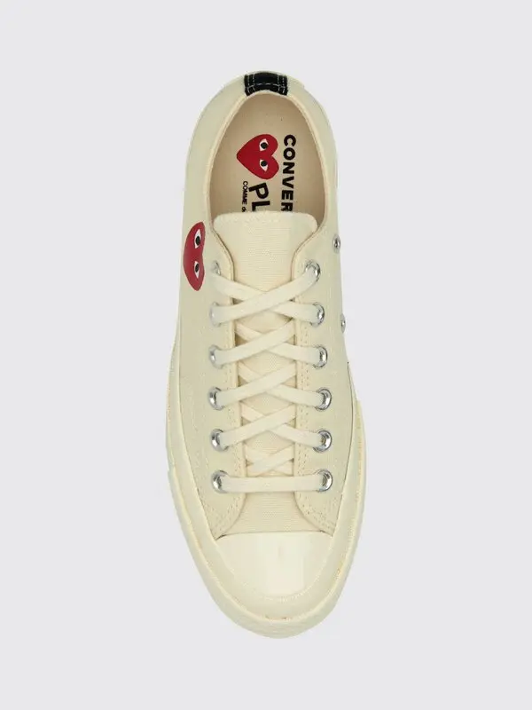 CONVERSE X COMME DES GARONS PLAY Chuck 70 Low-top Canvas Sneakers With Logo Print - Beige