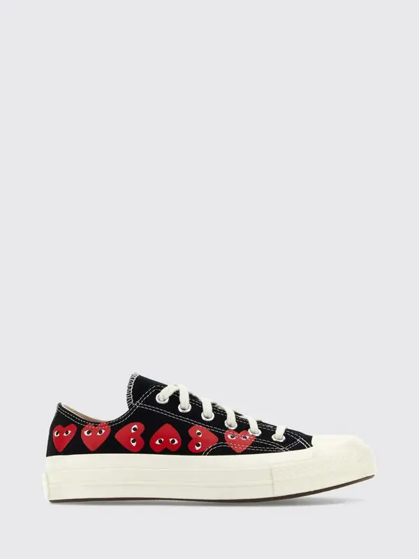 Play Comme Des Garcon Chuck 70 Low-top Canvas Sneakers With Logo Print - Black