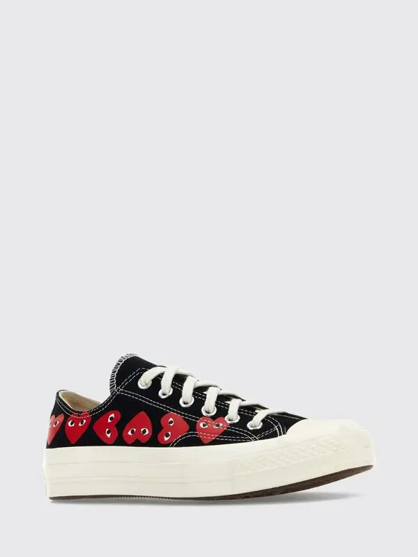 Play Comme Des Garcon Chuck 70 Low-top Canvas Sneakers With Logo Print - Black