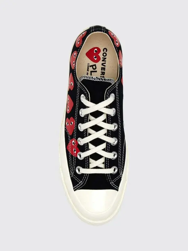 Play Comme Des Garcon Chuck 70 Low-top Canvas Sneakers With Logo Print - Black