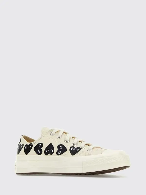 CONVERSE X COMME DES GARONS PLAY Chuck 70 Low-top Canvas Sneakers With Logo Print - White