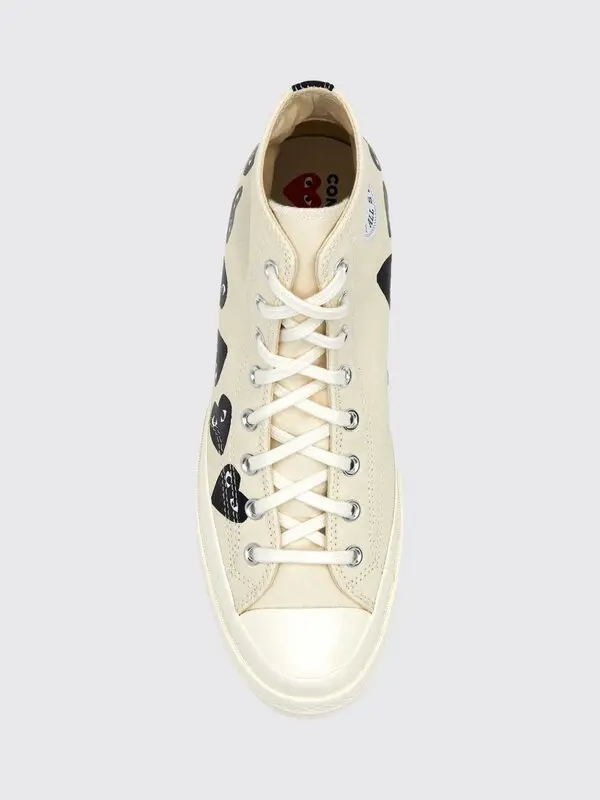 CONVERSE X COMME DES GARONS PLAY Chuck 70 High-top Canvas Sneakers With Logo Print - White