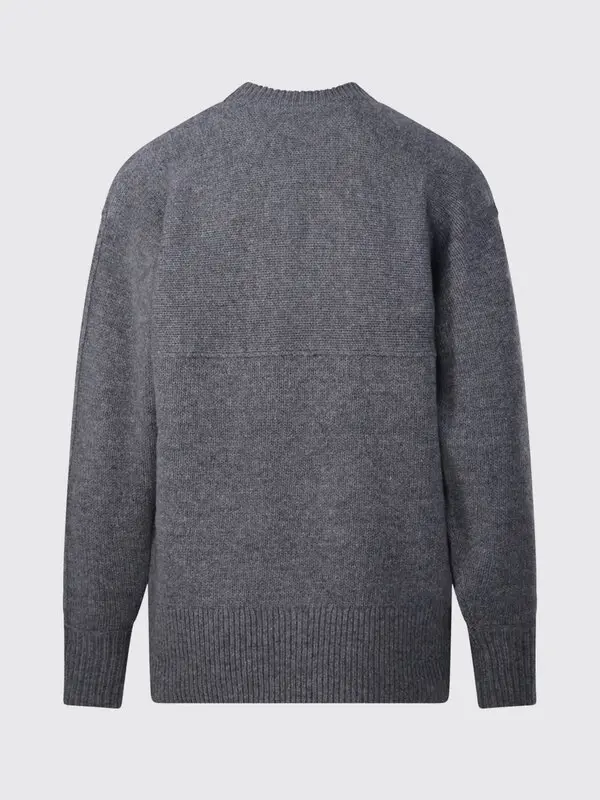 BY MALENE BIRGER Relaxed Fit Wool Crewneck Jumper With Dropped Shoulders - Grey