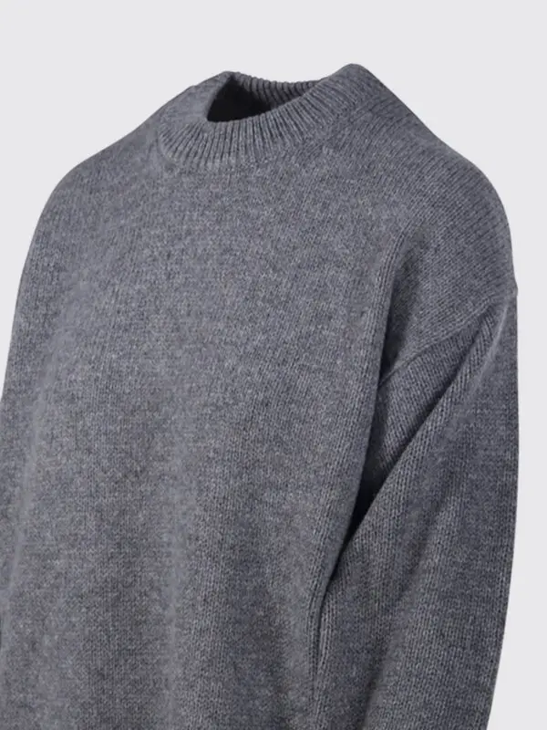 BY MALENE BIRGER Relaxed Fit Wool Crewneck Jumper With Dropped Shoulders - Grey