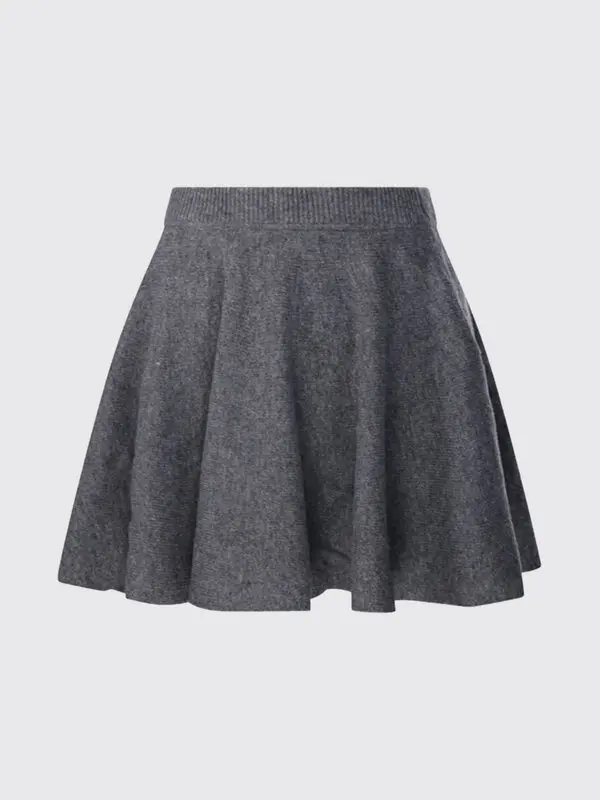 BY MALENE BIRGER Wool Knit Flared Mini Skirt With High Elasticated Waist