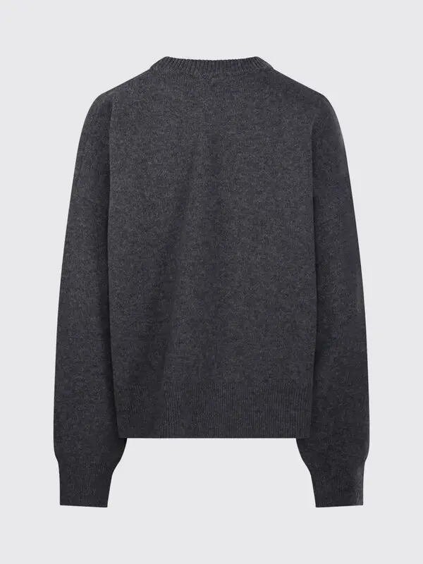 RÓHE Crew Neck Stretch Wool Jumper With Dropped Shoulders And Ribbed Trims