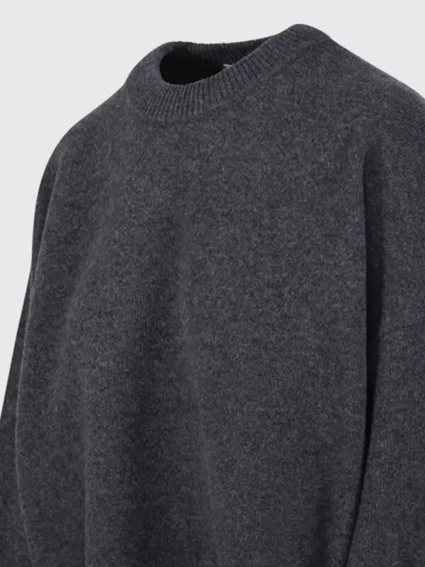 RÓHE Crew Neck Stretch Wool Jumper With Dropped Shoulders And Ribbed Trims