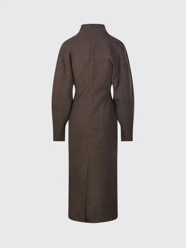 Max Mara Wool And Cashmere Blend Midi Pencil Dress With Balloon Sleeves