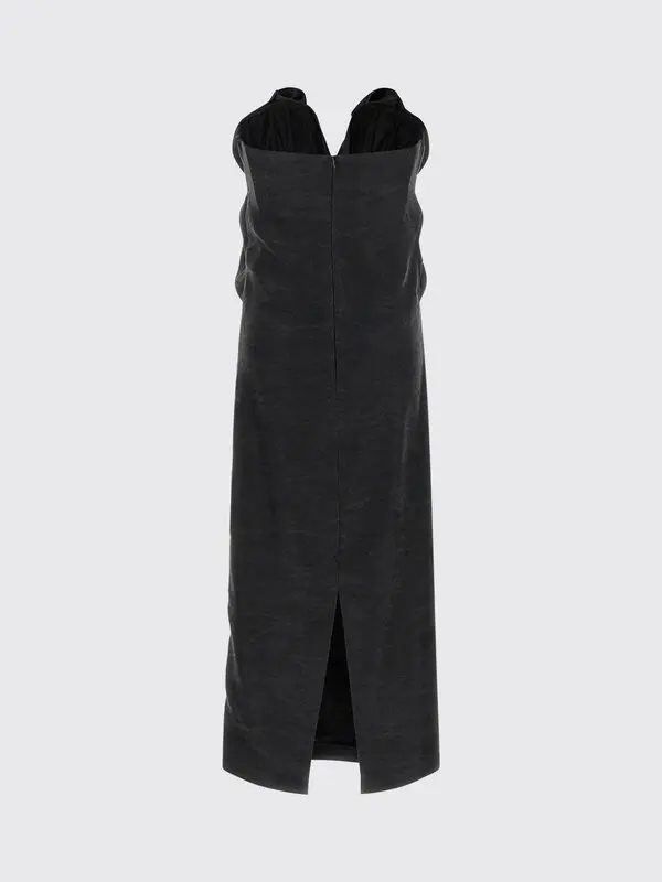 Magda Butrym Draped Silk Long Evening Gown With Sweetheart Neckline