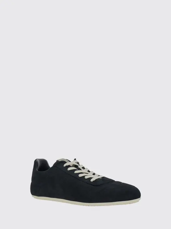 Rick Owens Low-top Suede Leather Sneakers With Rubber Sole