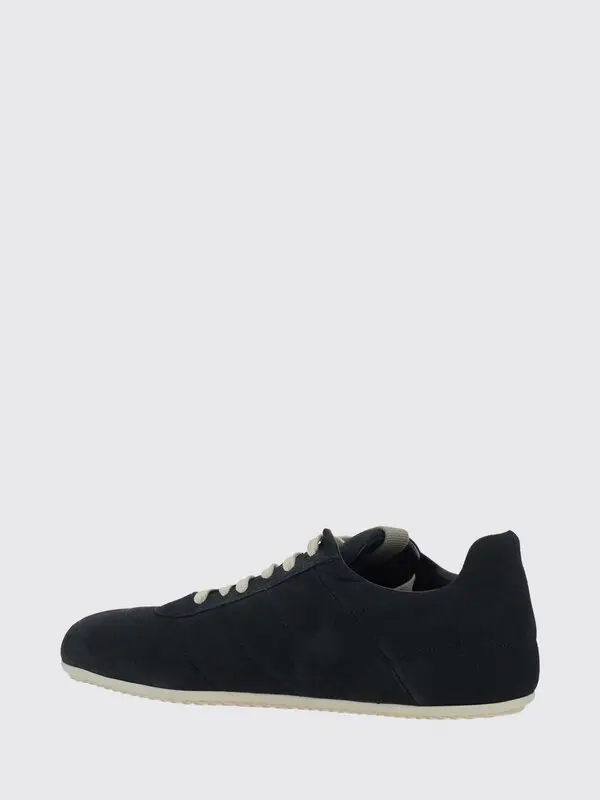 Rick Owens Low-top Suede Leather Sneakers With Rubber Sole