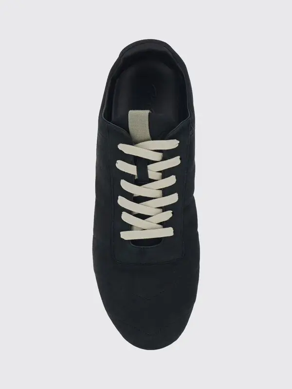 Rick Owens Low-top Suede Leather Sneakers With Rubber Sole