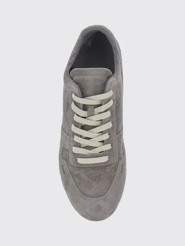 Rick Owens Low-top Suede Sneakers With Leather Interior