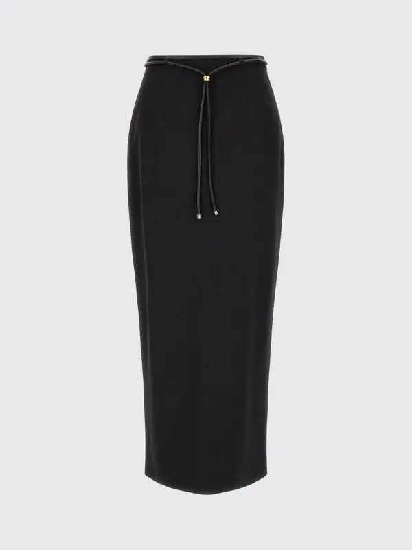 Agnona High-waisted Wool Midi Pencil Skirt With Adjustable Belt