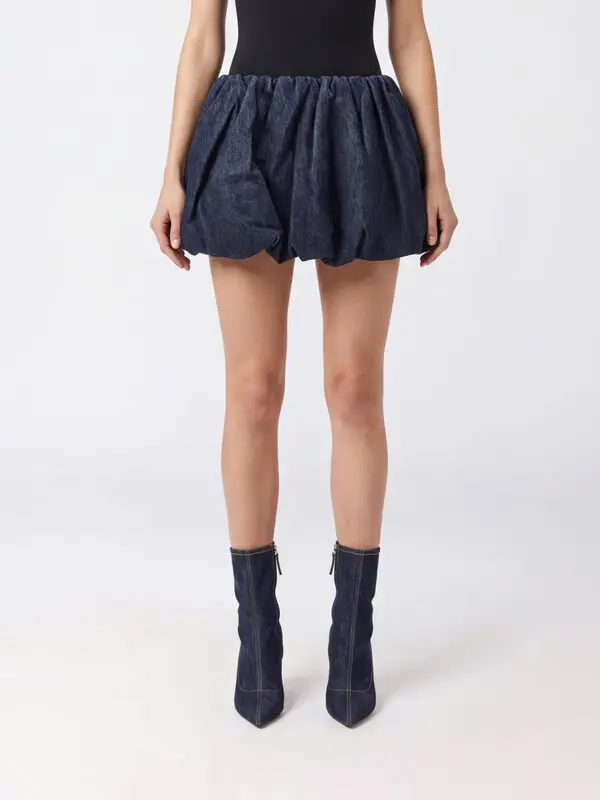 DIESEL® De-muj A-line Cotton Mini Skirt With Mid-rise Waist