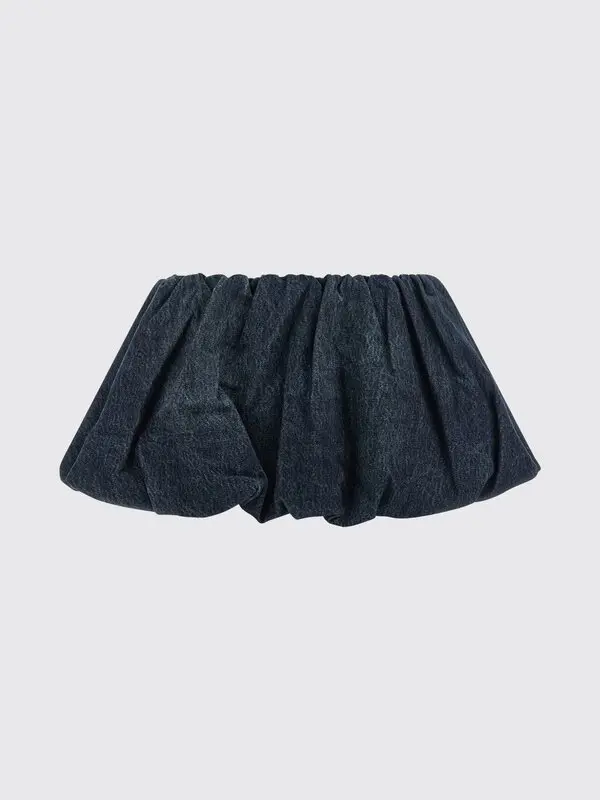 DIESEL® De-muj A-line Cotton Mini Skirt With Mid-rise Waist