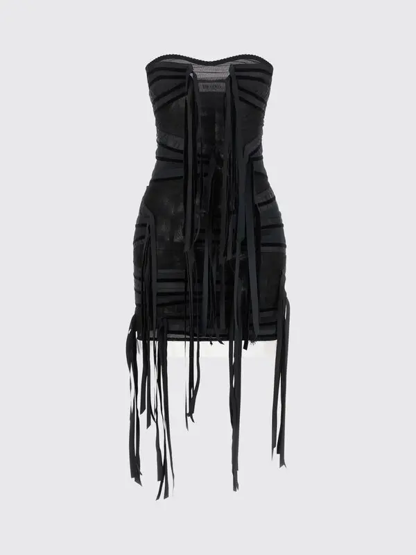 Attico Off-the-shoulder Corset Mini Dress With Sweetheart Neckline