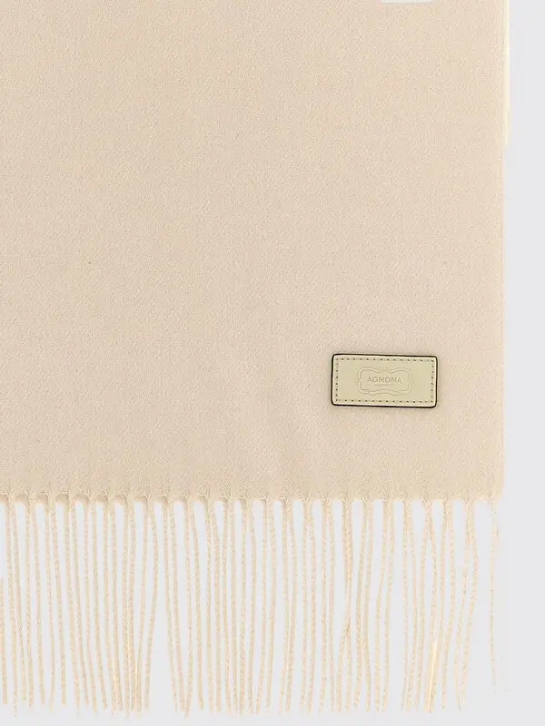 Agnona Silk And Cashmere Scarf With Fringed Edges