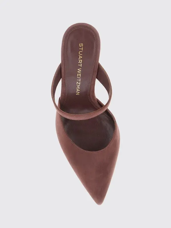 STUART WEITZMAN Power Almond-toe Suede Mules With Stiletto Heel