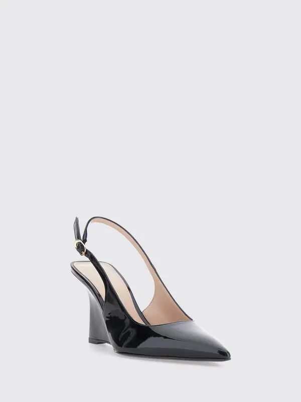 STUART WEITZMAN Vinnie Patent Leather Slingback Pumps With High Heel