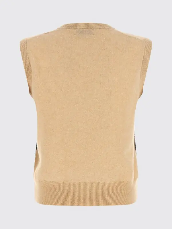 BALLANTYNE Argyle Pattern 100% Cashmere V-neck Knit Vest