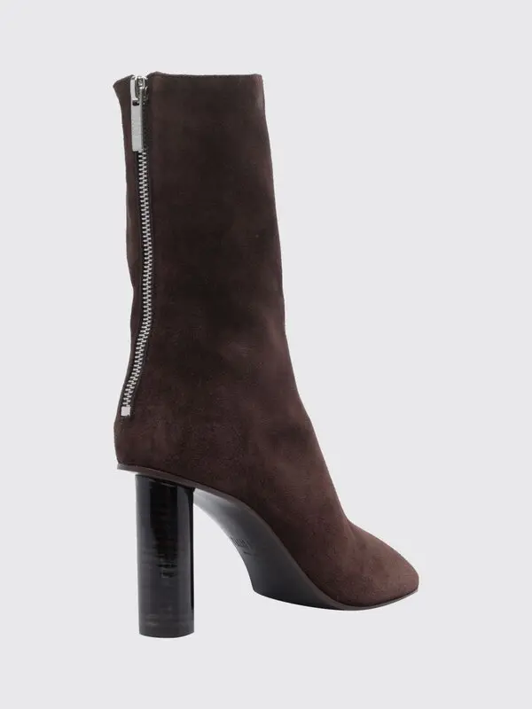 Paris Texas Alice Knee-high Boots In Suede Leather With Cylindrical Heel
