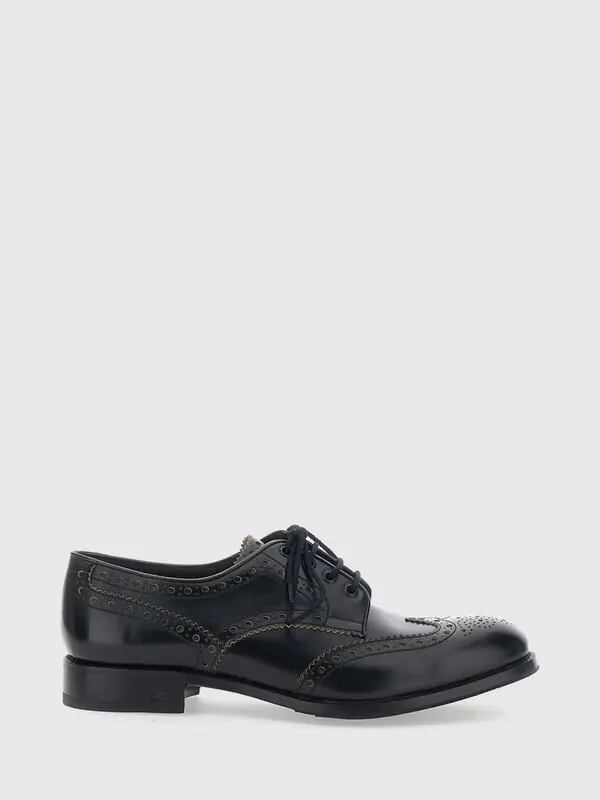 LIDFORT Smooth Leather Wingtip Brogue Derby Shoes