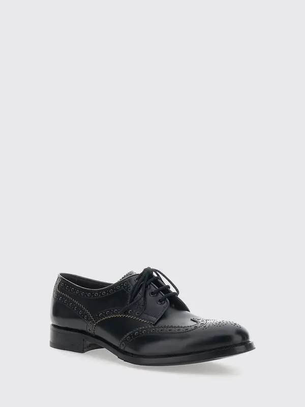 LIDFORT Smooth Leather Wingtip Brogue Derby Shoes