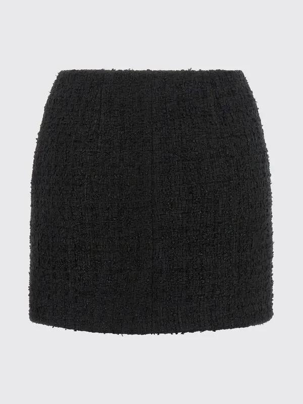 Balmain High-waisted Cotton-blend Pencil Mini Skirt With Buttons
