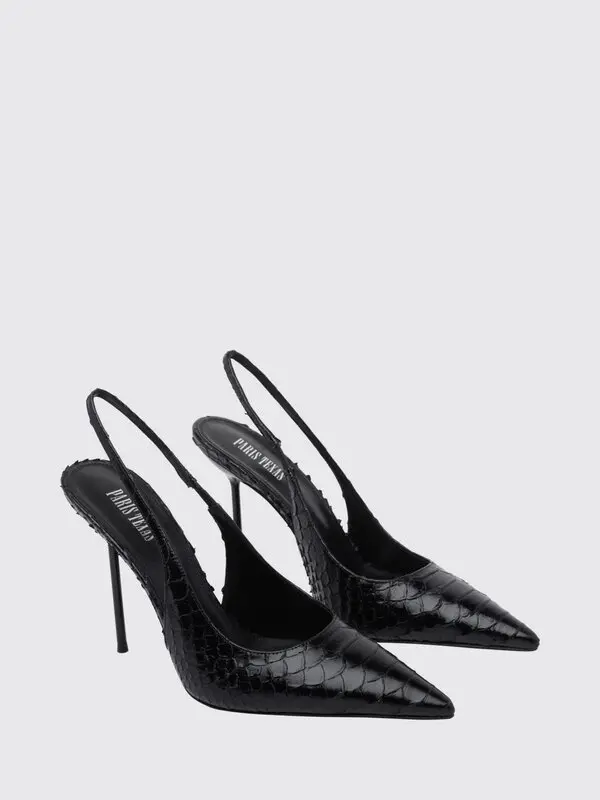 Paris Texas Lidia Python-print Leather High-heel Slingback Pumps