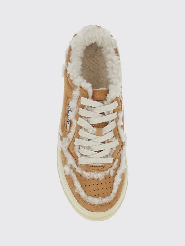 AUTRY Medalist Platform Low Suede And Shearling Trainers