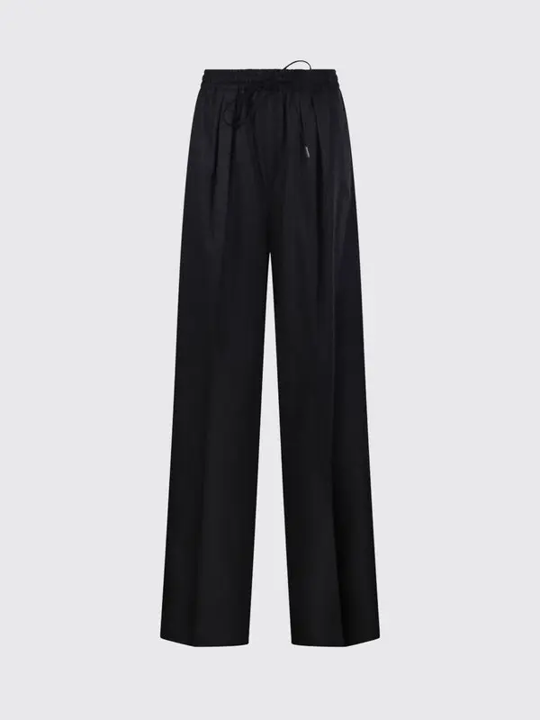 Max Mara High-waisted Virgin Wool Palazzo Trousers With Drawstring