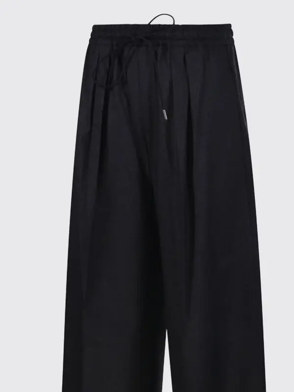 Max Mara High-waisted Virgin Wool Palazzo Trousers With Drawstring