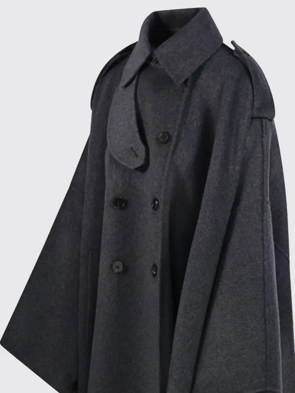 RÓHE Double-breasted Wool And Cashmere Coat With Asymmetric Hem - Grey