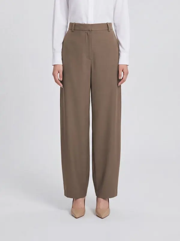 BY MALENE BIRGER High-waisted Wide-leg Recycled Viscose-blend Trousers
