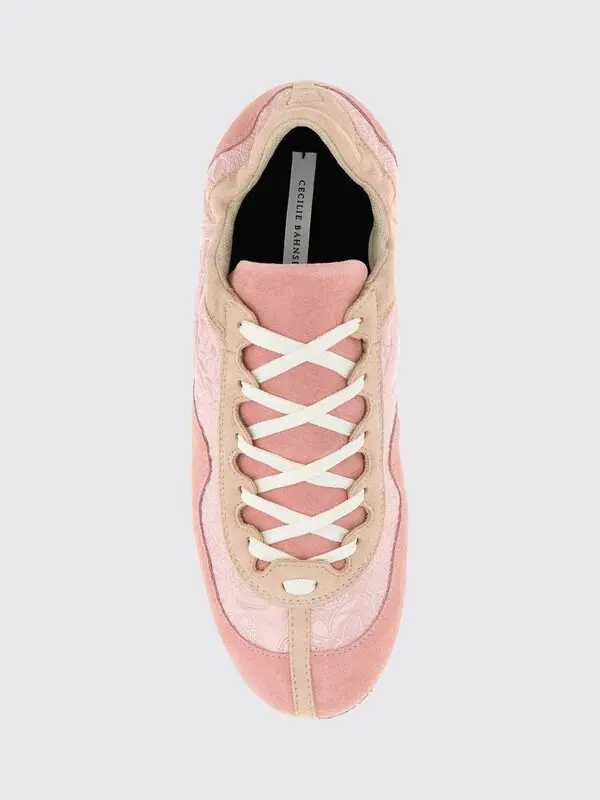 Cecilie Bahnsen Cbblaise Trainers In Polyester And Suede With Two-tone Embroidery