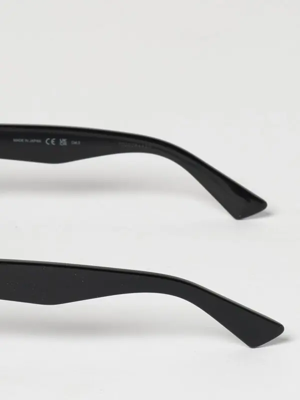 Bottega Veneta Double Bridge Aviator Sunglasses In Recycled Acetate - Black