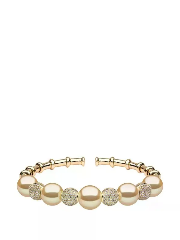 Yoko London South Sea Pearl And Diamond Bangle