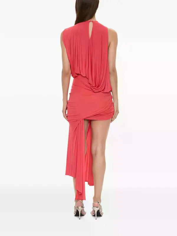 Christopher Esber Cumulus Draped Asymmetric Mini Dress - Red