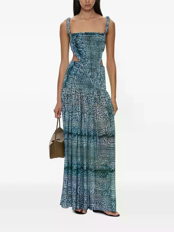 Christopher Esber Orion Cut-out Ruched Maxi Dress