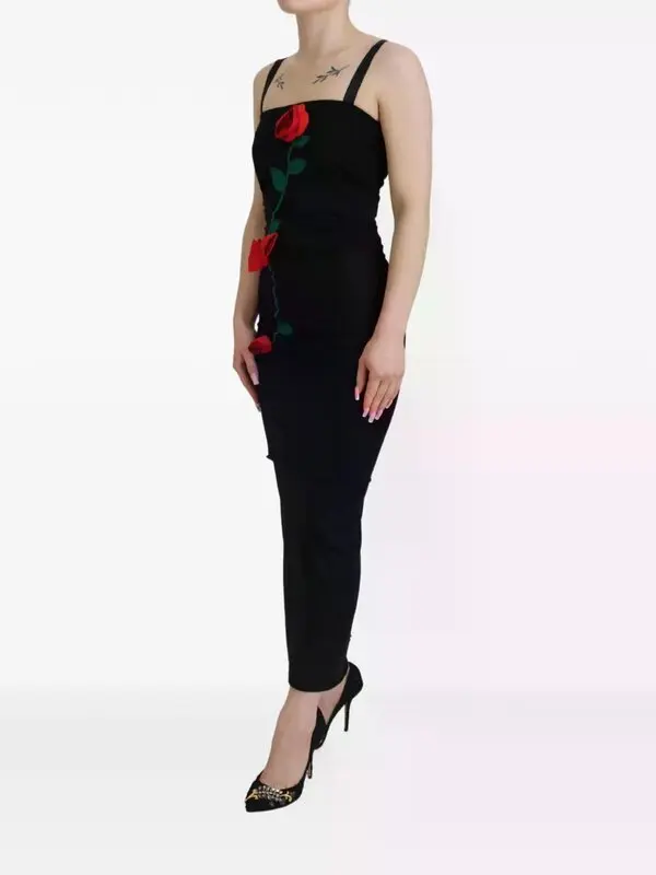 Dolce & Gabbana Rose-appliqué Maxi Dress