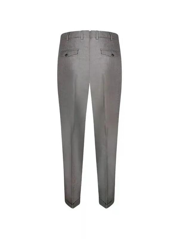 PT TORINO Pleated-detail Turn-up Trousers