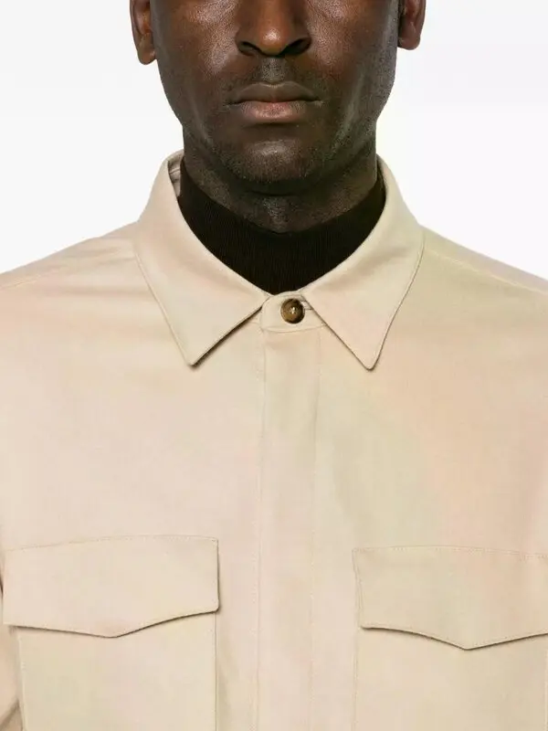 Canali Button-up Flap-pocket Jacket - Neutrals
