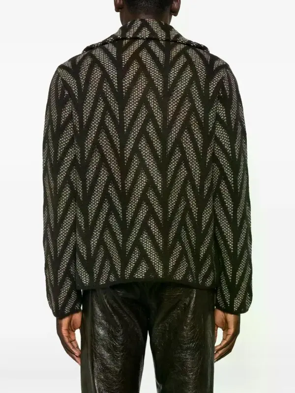 Emporio Armani Chevron-pattern Cardigan