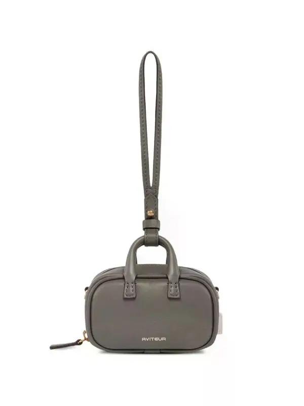 AVITEUR Mini Maia Leather Shoulder Bag - Grey