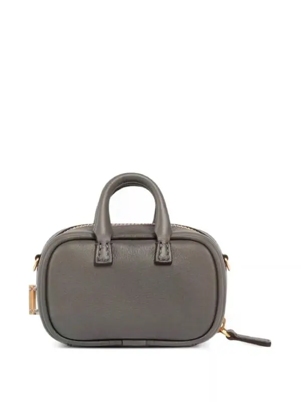 AVITEUR Mini Maia Leather Shoulder Bag - Grey