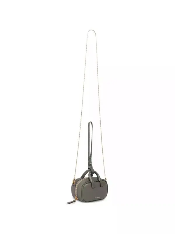 AVITEUR Mini Maia Leather Shoulder Bag - Grey