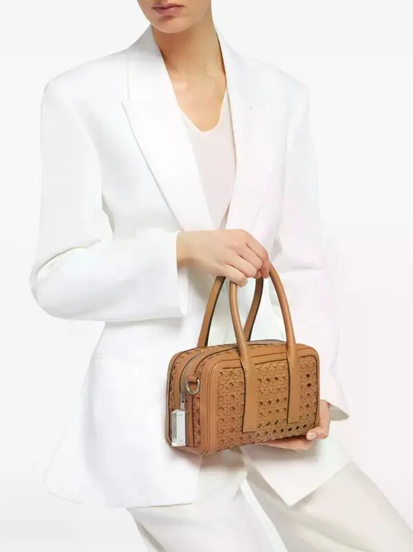AVITEUR Cristallino Cannage-weave Leather Tote Bag